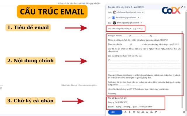 Mẫu viết email báo cáo công việc chuyên nghiệp GHI ĐIỂM tuyệt đối