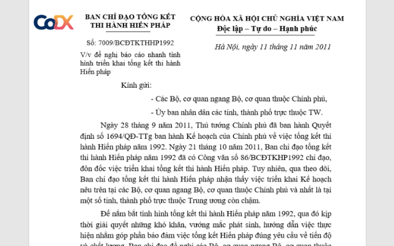 Công văn là gì? Mẫu văn bản công văn theo Nghị định 30
