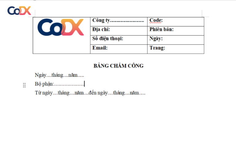 Cách làm bảng chấm công Word chi tiết, cực chuẩn [Download miễn phí]