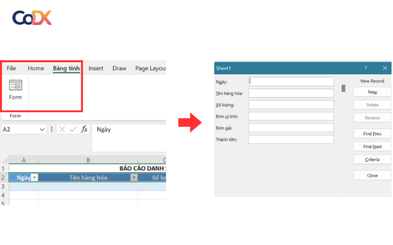 Cách tạo form nhập liệu trong Excel ĐƠN GIẢN - NHANH CHÓNG