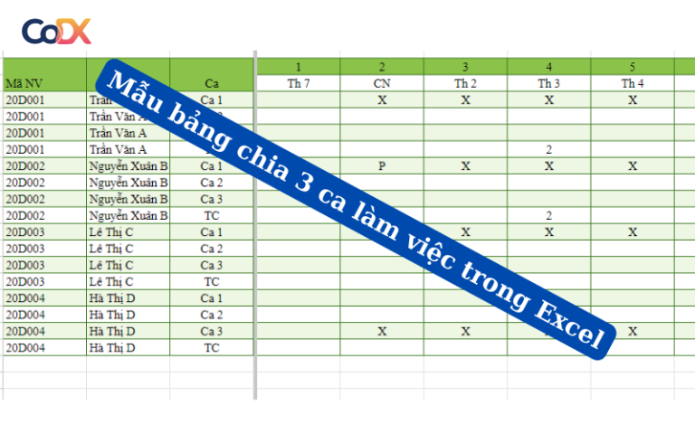 Cách chia 3 ca làm việc cho nhân viên hợp lý [Mẫu bảng Excel]
